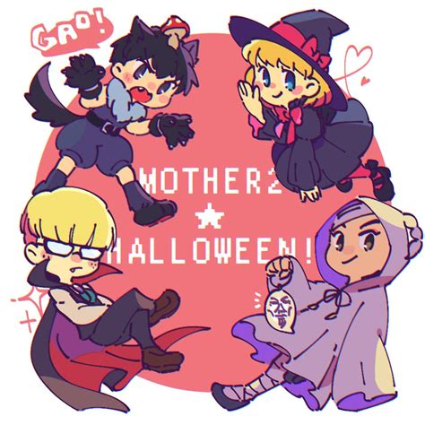 Ness Paula Jeff Andonuts And Poo Mother And 1 More Drawn By Ukata