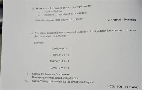 Solved B Write A Complete Verilog Gate Level Description Of