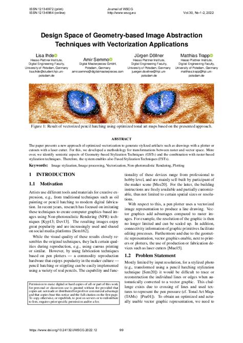 Pdf Design Space Of Geometry Based Image Abstraction Techniques With