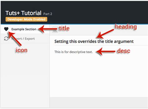 Getting Started With Redux Framework Part 2 Sections Fields And Config Envato Tuts