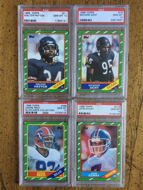 All Psa 10 1986 Topps Football Set At Auction