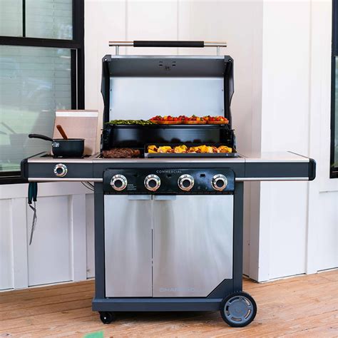 Char Broil Commercial Series Grill And Griddle Combo Stainless Steel 4