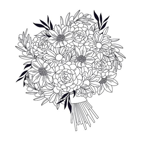 Pictures Of Flowers Clip Art Black And White Free