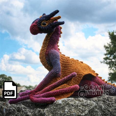 Large Wyvern Crochet Pattern By Crafty Intentions Downloadable Etsy