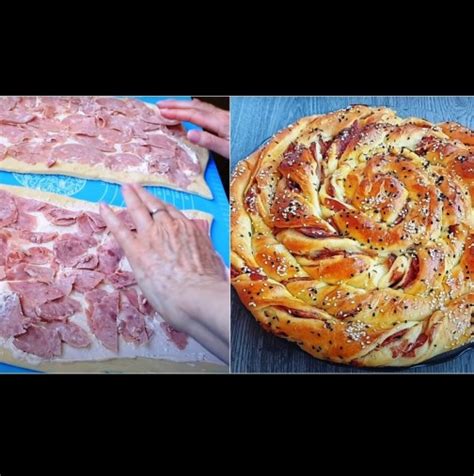 Баба така я прави точи реди шунка и сиренце и става една суканица