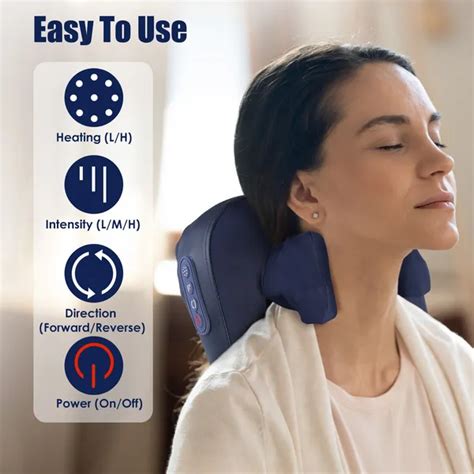 Dropship Shiatsu Neck And Shoulder Massager 4d Deep Kneading