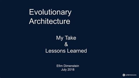 Evolutionary Architecture Pptx