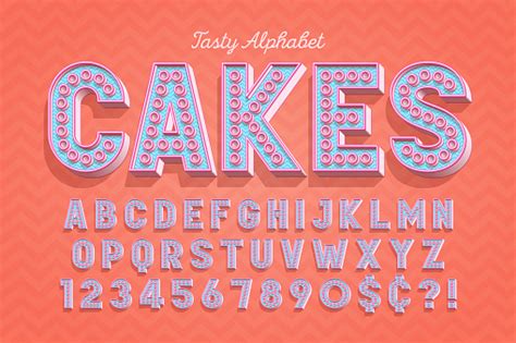 우 스 꽝 스러운 맛 있는 3d 디스플레이 글꼴 디자인 알파벳 편지 3차원 형태에 대한 스톡 벡터 아트 및 기타 이미지 3차원 형태 라벨 로고 Istock