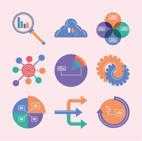Set Of Data Analysis 4231513 Vector Art At Vecteezy