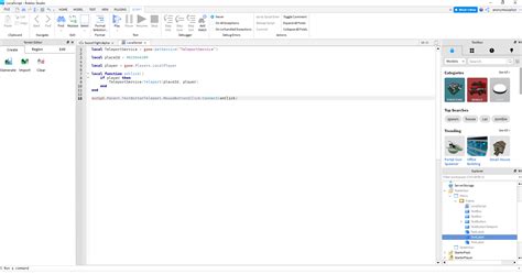 Im Trying To Make A Text Button That When Clicked Teleports The Player
