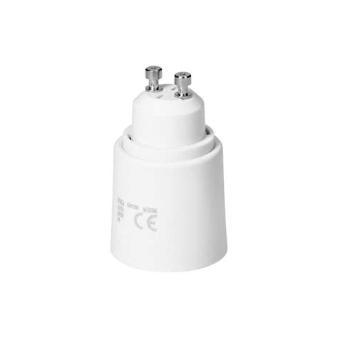 Adaptor Soclu Bec Gu10e27 Plastic Alb