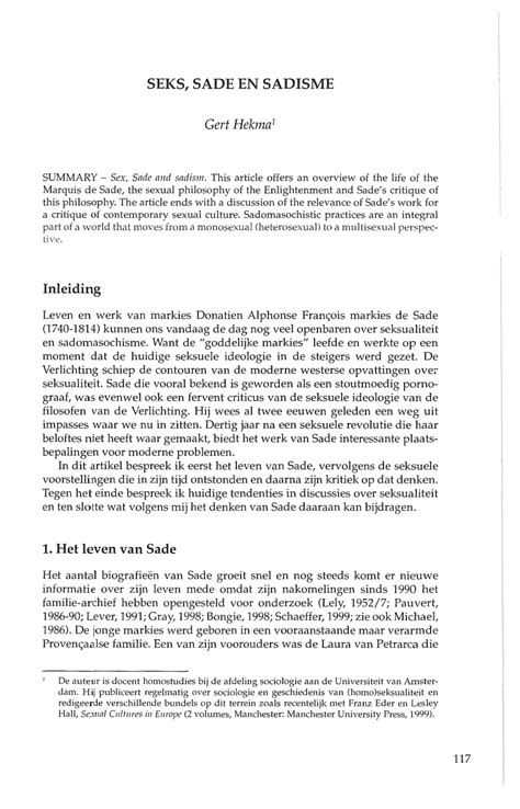 Pdf Sex Sade En Sadisme