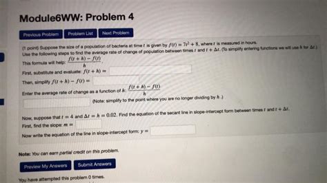Solved Module6ww Problem 3 Previous Problem Probler List