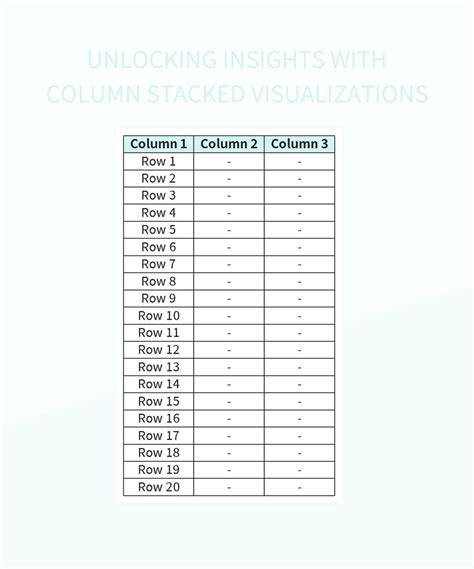 Unlocking Insights With Column Stacked Visualizations Excel Template