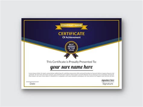 창의적인 A4 크기 레이아웃이 포함된 학교 대학 및 대학 인증서 템플릿 디자인 프리미엄 벡터