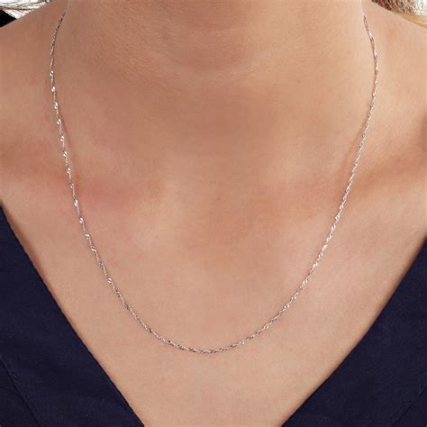 14k Gold Chain Gental Necklace White Gold Necklace Singapore