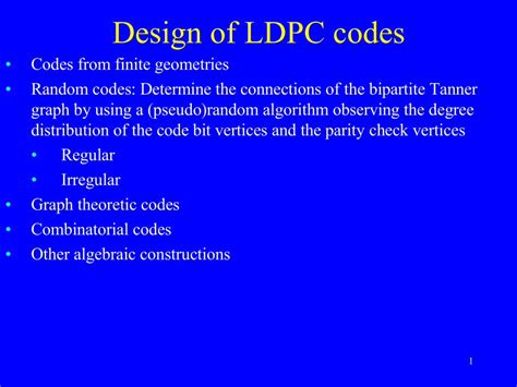 pdf design of ldpc codes universitetet i bergeneirik inf244