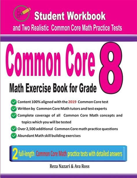 Common Core Math Exercise Book For Grade 8 Student Workbook And Two