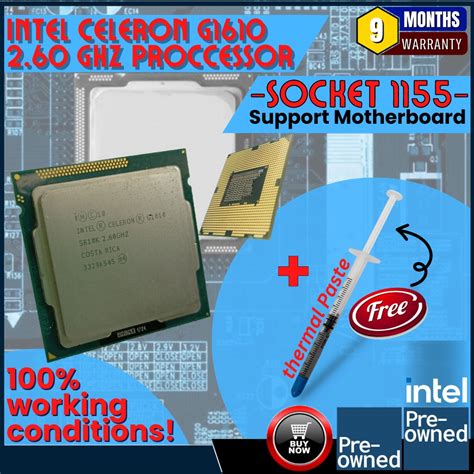 Intel Celeron G1610 2 6ghz Dual Core Ivy Bridge Support Mother Socket 1155 Computers And Tech