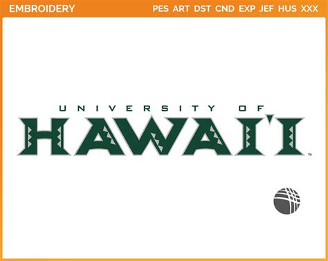 Hawaii Warriors Wordmark Logo 2000 College Sports Embroidery Logo