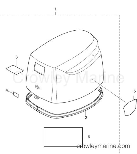 Upper Engine Cover 2012 Outboard 98 Portable E10pl4ins Crowley Marine