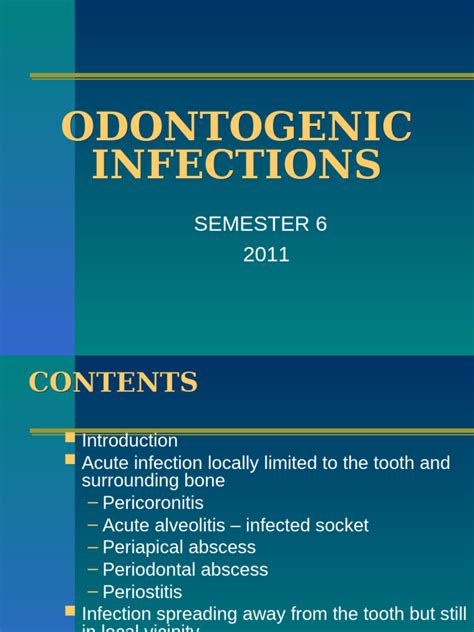 Odontogenic Infections New Pdf