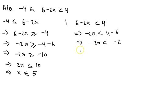 Solvedsolve And Write Interval Notation For The