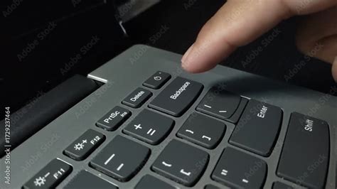 Pressing The Backspace Key On The Keyboard Stock ビデオ Adobe Stock