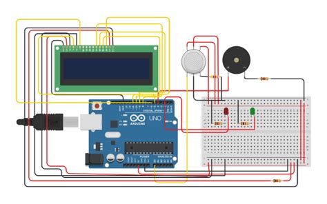 Circuit Design Gas Sensor Tinkercad