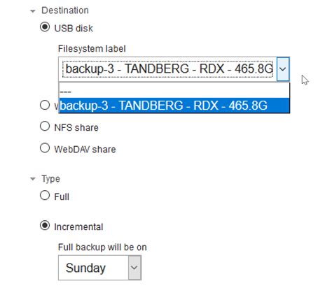 Backup To USB RDX Fully Automatic Support NethServer Community