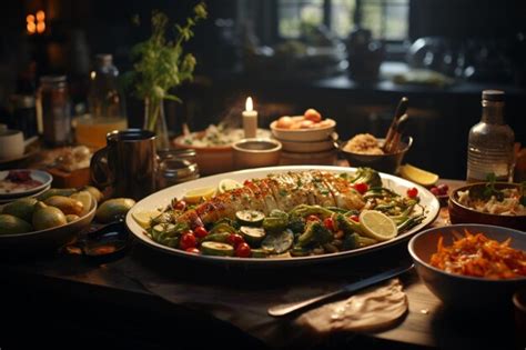 Premium Ai Image The Dishes Are Then Served According To Taste In