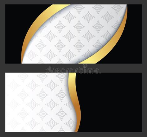 Classical Blank Business Card Template Stock Illustration