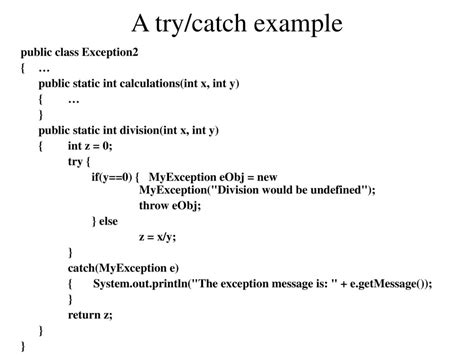exceptions when things go wrong ppt download