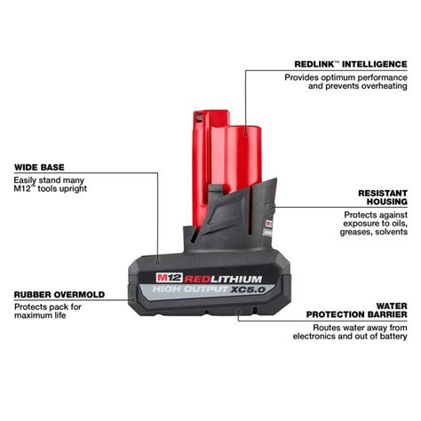 Milwaukee M12 Redlithium™ High Output™ Xc50 Battery Pack West Marine