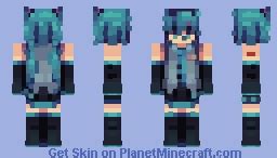 Hatsune Miku Minecraft Skin Hatsune Miku Minecraft Skin