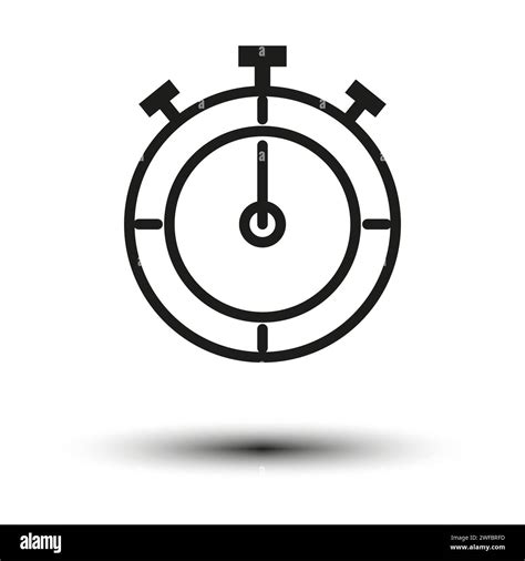 Stopwatch Icon Time Clock Editable Stroke Vector Illustration Eps 10 Stock Vector Image