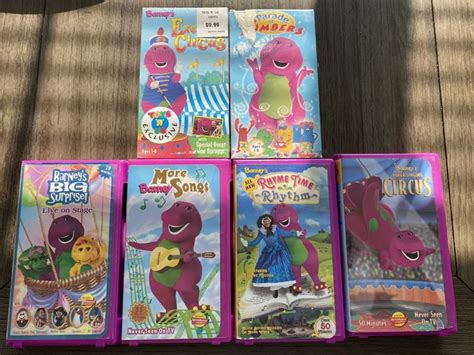 Lot Barney Vhs Barney S Exercise Circus Everyone Is Special Barney S