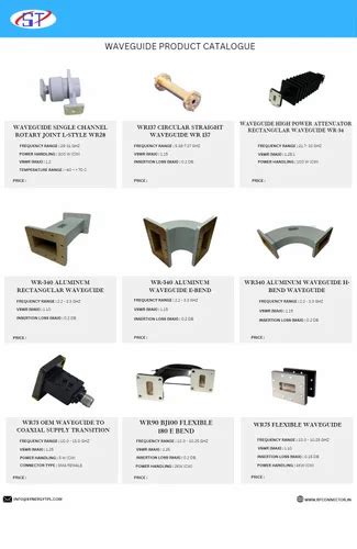 Copper Rectangular Waveguide Wr 137 Microwave Rectangular Straight