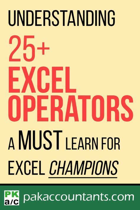 operators in excel uses of different types of operators in excel