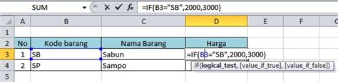 Belajar Fungsi IF Pada Microsoft Excel Sampul Ilmu