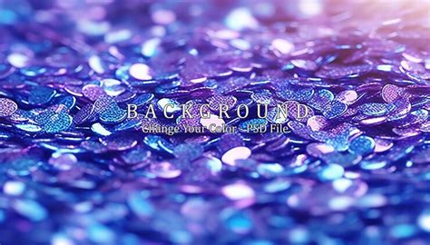 추상 반짝이 은색 보라색 파란색 조명 배경 생성 Ai 무료 Psd 파일