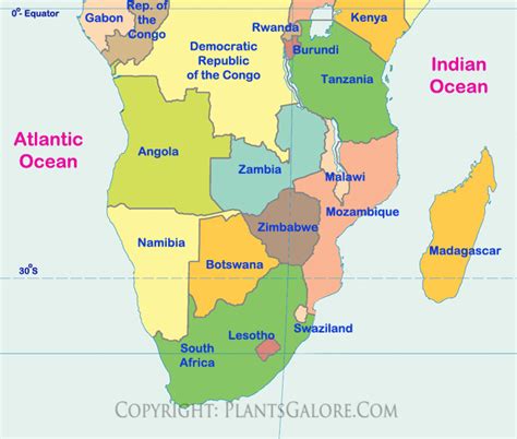 Types Map Of Southern Africa Ornamental Plant Information From