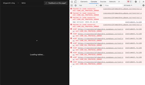 Tables Not Loading Issue Supabase Supabase GitHub