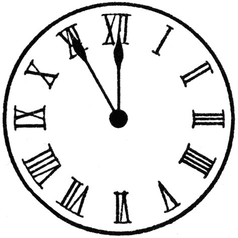 Clock Clipart Midnight Clipground
