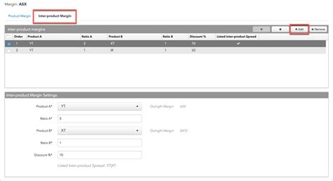 Setting Inter Product Margin Risk Administration Help And Tutorials