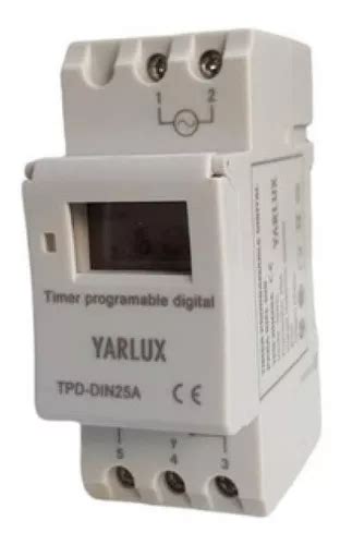 Timer Temporizador Digital Programable Riel Din 220v 25amp Mercadolibre
