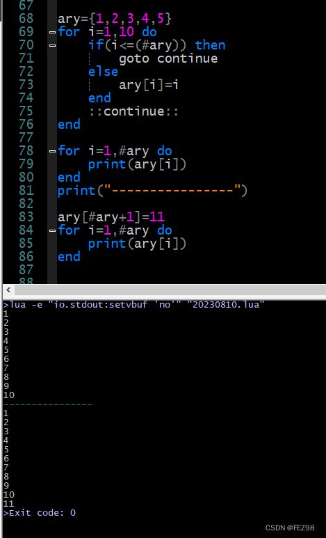 【lua】 Lua学习笔记（五）lua数组 Csdn博客