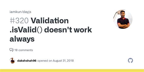 Validation Isvalid Doesnt Work Always · Issue 320 · Iamkundayjs