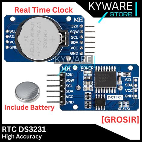 Jual Rtc Ds3231 Real Time Clock Precision Modul Jam Waktu I2c Battery