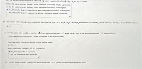 Solved Consider The Following Data For Two Variables X And Chegg